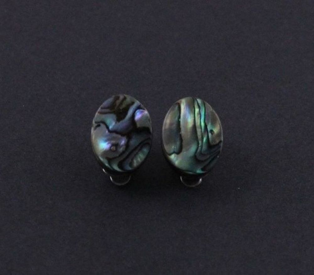 12mm Paua Shell Stud Earrings - 1176ear